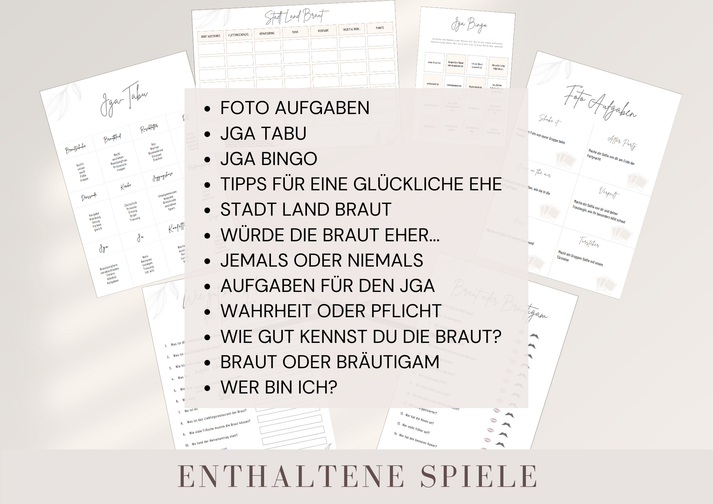 JGA Spiele Frauen - boho – Tempme