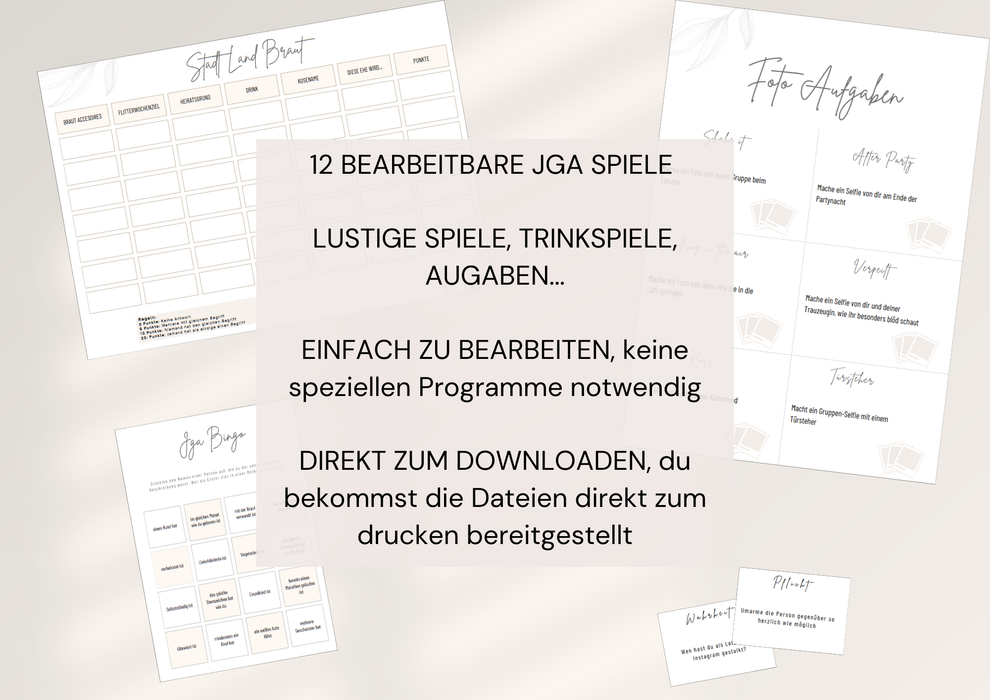 JGA Spiele Frauen - boho – Tempme