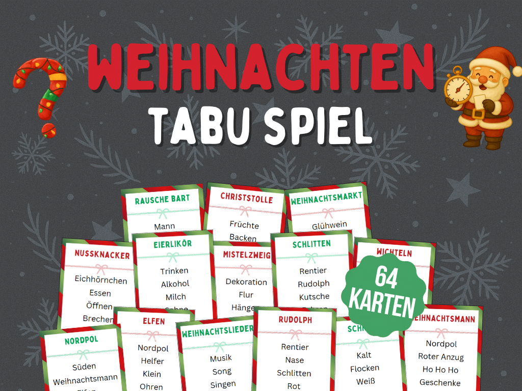 Weihnachtsspiel - Tabu Spiel – Tempme