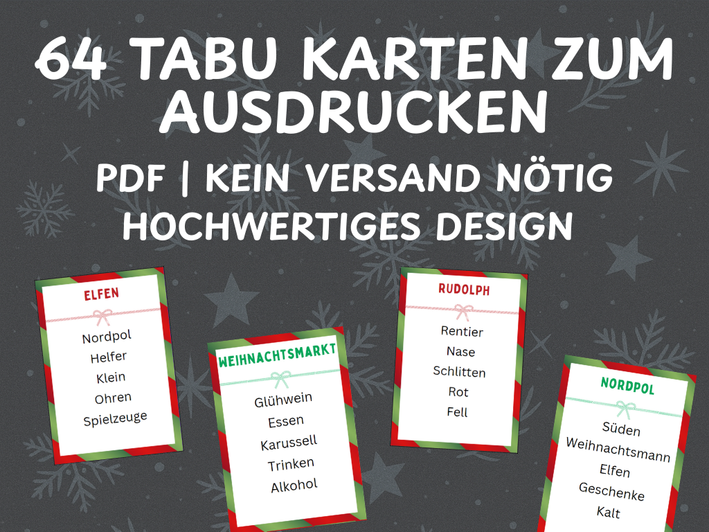 Weihnachtsspiel - Tabu Spiel – Tempme