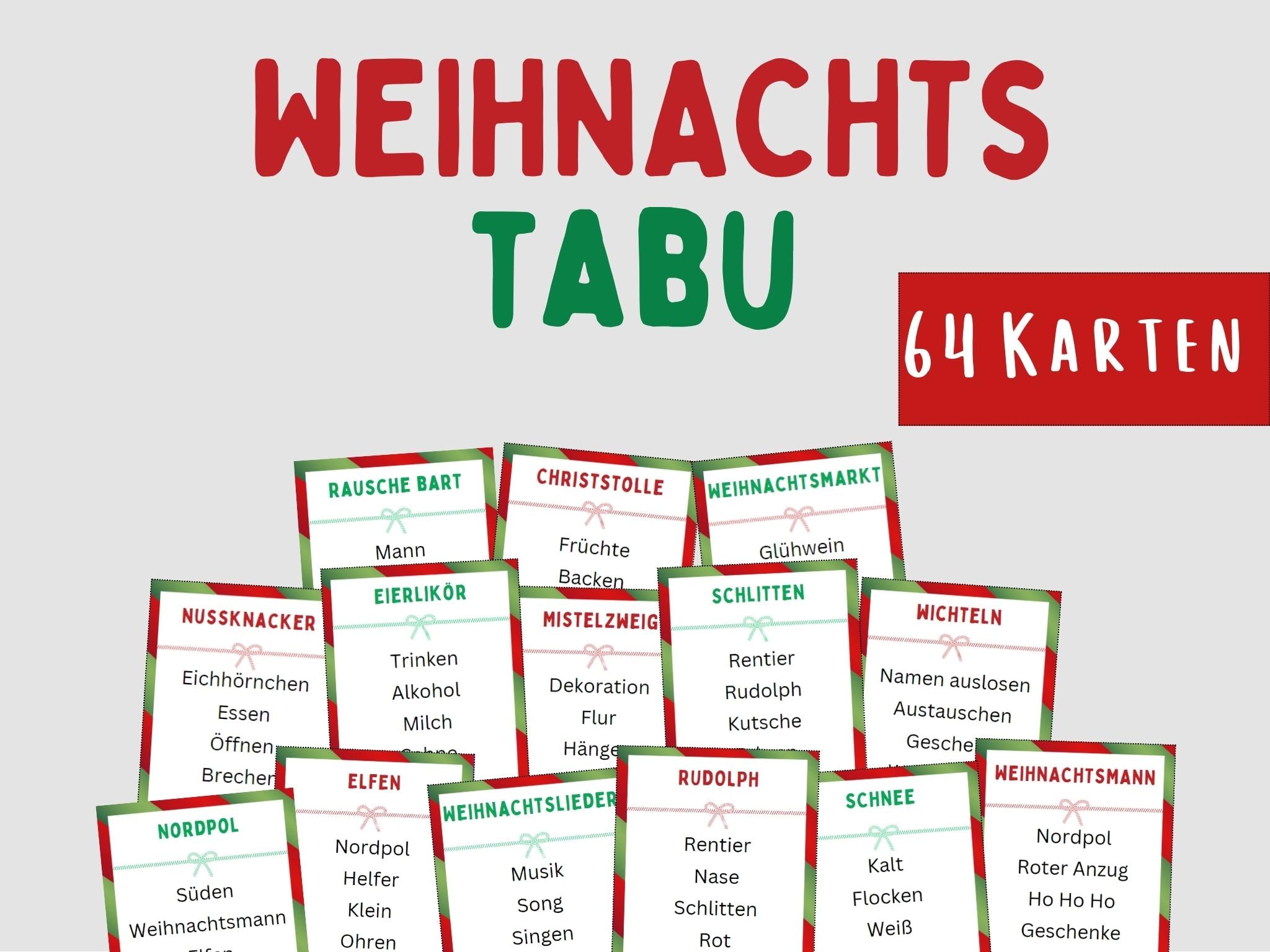 Weihnachtsspiel Tabu Spiel – Tempme